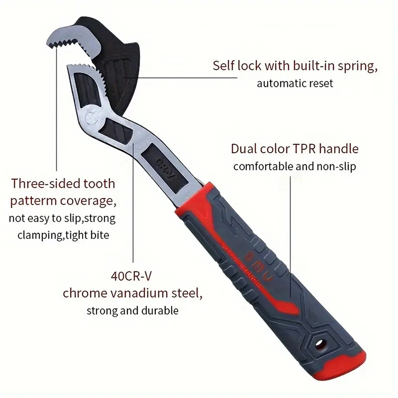 Multifunctional Self-locking Pipe Wrench Heavy-Duty Durable Repair Tool ...