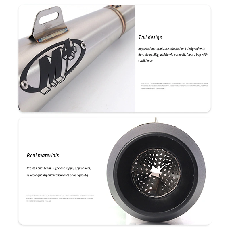 Motorcycle Exhausts Pipe High Quality Stainless Steel Cylinder Refit ...