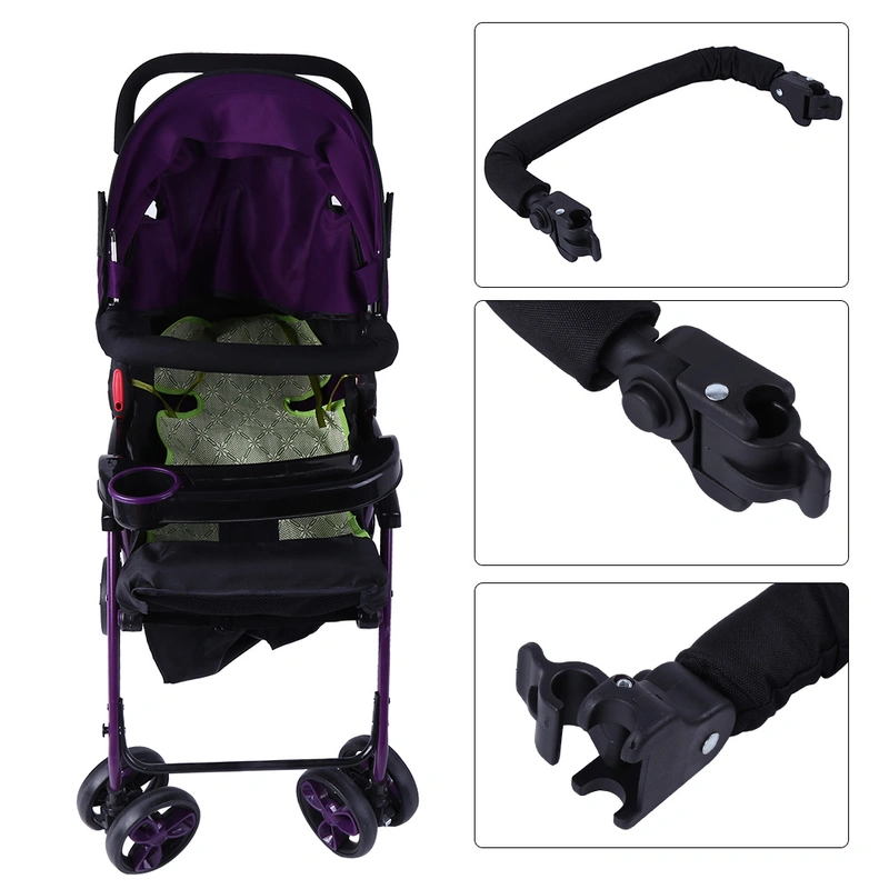 Black Adjustable Baby Carriage Stroller Handle Handlebar Armrest Bumper ...