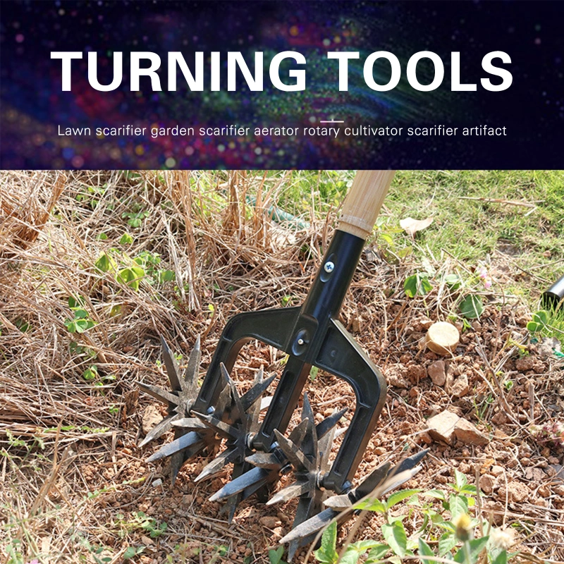 Rotary Cultivator Adjustable Gardening Rotary Tiller HandHeld Garden ...