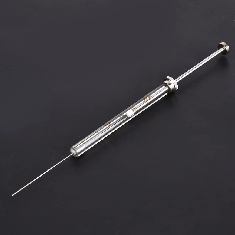 500ul High Precision Injector Sampling Glass Syringe Flat Head Needle ...