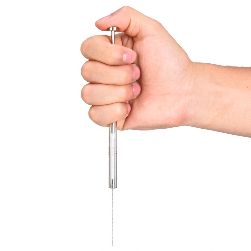 500ul High Precision Injector Sampling Glass Syringe Flat Head Needle ...