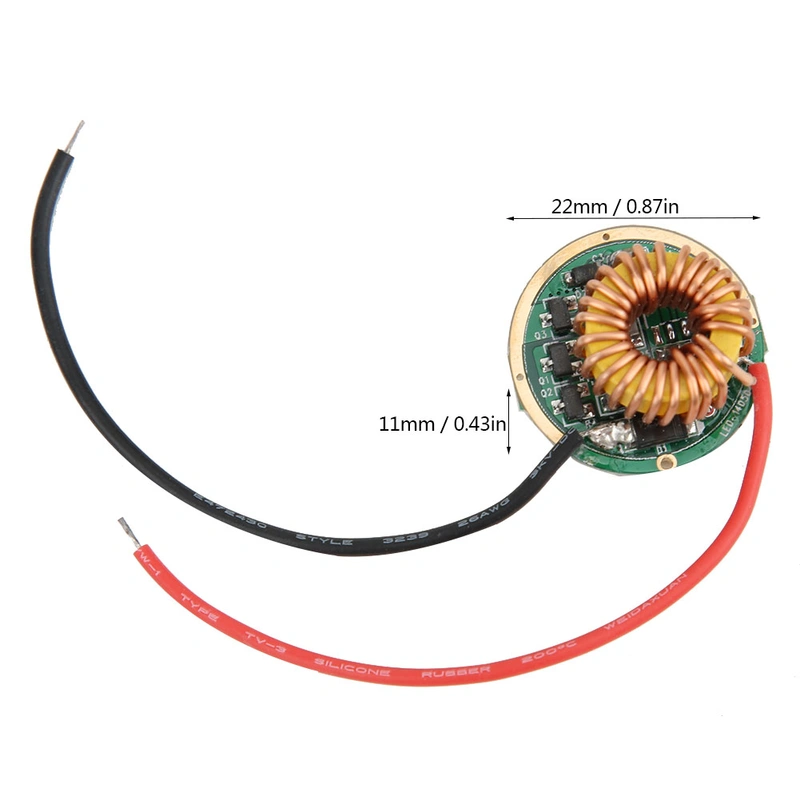 Single Mode Flashlight Driver Board 3.7~12V 2.8A LED Driver Board For ...