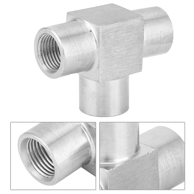3 Way Pipe Connector BSPP Female Thread Stainless Steel Pipe Fitting ...