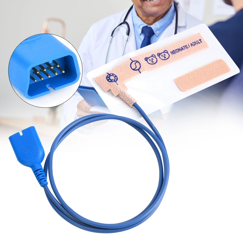 9 Pin Plug Disposable SpO2 Sensor Wrap Oxygen Saturation Probe Fit For ...