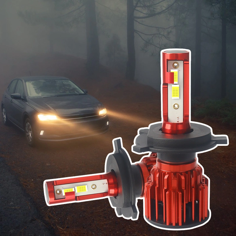 Z6 3000k Yellow Light Car Modified LED Headlights Bulbs Heavy Duty Automobile Modified Lamp For ...