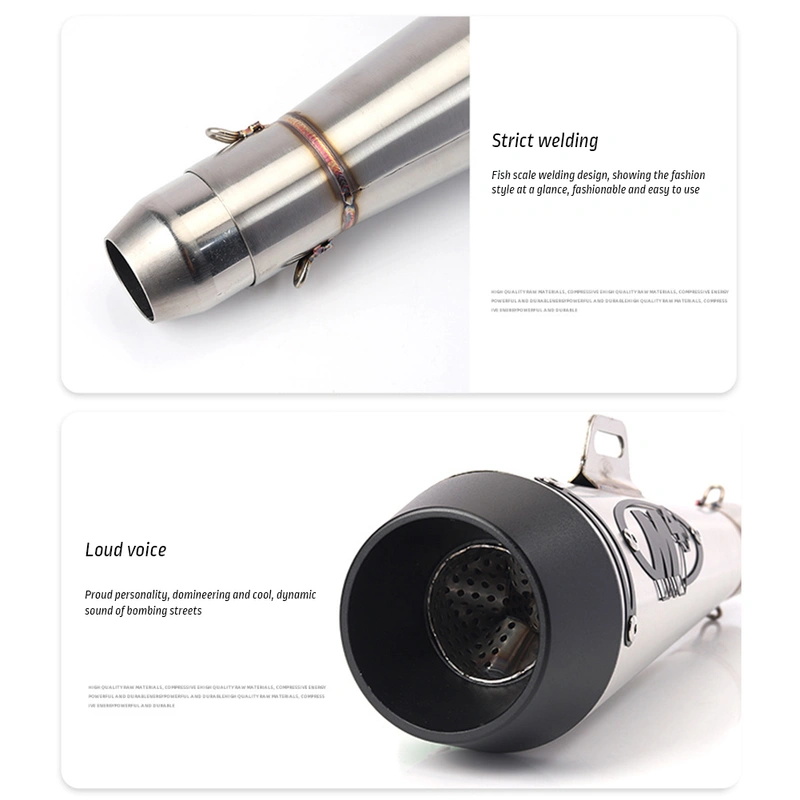Motorcycle Exhausts Pipe High Quality Stainless Steel Cylinder Refit ...