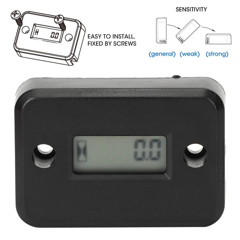 Motorcycle Tach Vibration Hour Meter Counter Waterproof For ATV Gas ...