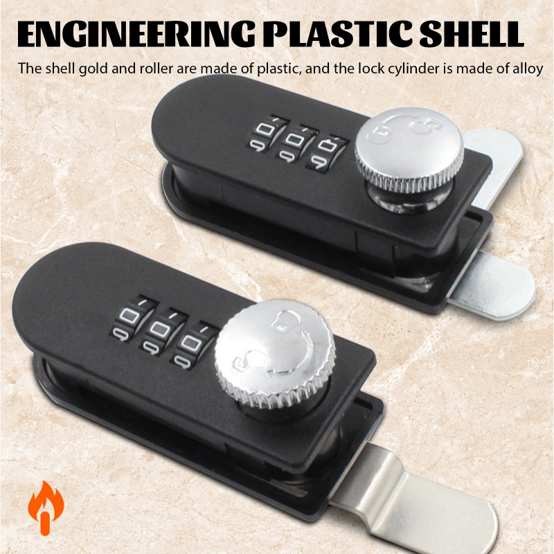 3-Digit Combination Locks Alloy Password Drawer Lock Multipurpose ...