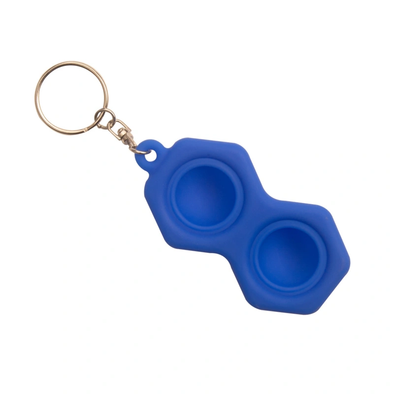 Silicone Fidget Toy Keychain Simple Dimple Sensory Pendant Bubble Up To ...