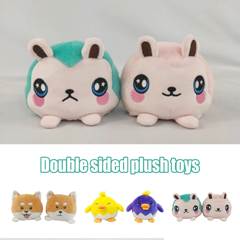 Lovely Reversible Plushie Toys Super Soft Double-Sided Flip Animal ...