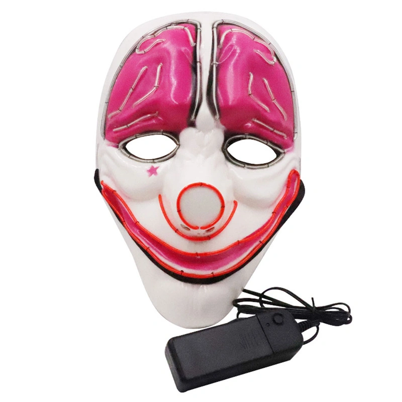 Halloween Mask LED Light Up Scary Clown Wire Mask For Festival Party ...