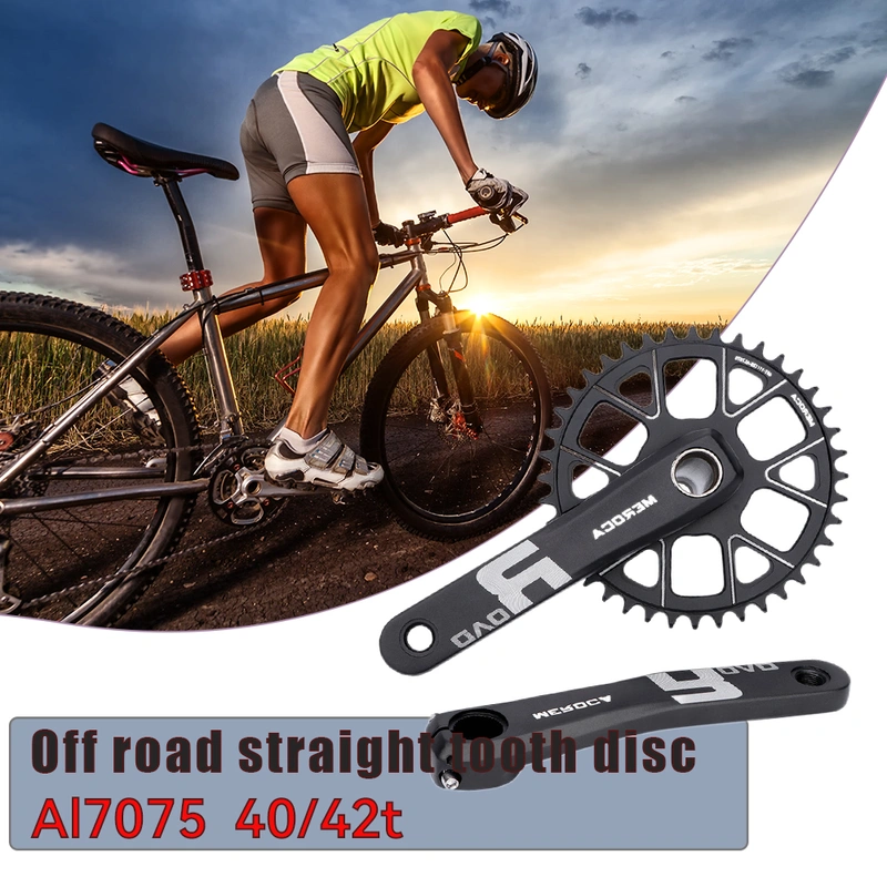 Bicycle Crankset With Central Axis 40T/42T Hollow Integrated Mountain ...