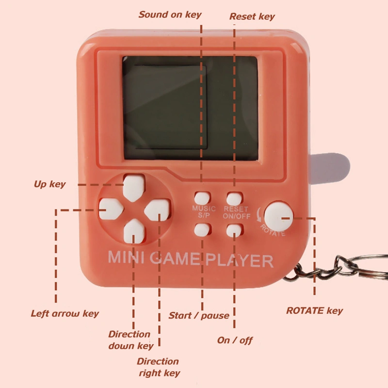 Classic Console Tetris Game Built-In 9 Types Of Games For Children Kids ...