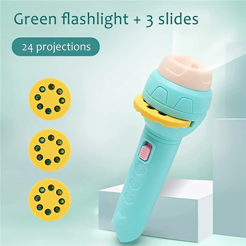 Kids Flashlight Projector Sleeping Story Book Flashlight Projector Bedtime Cognition Device Fun ...