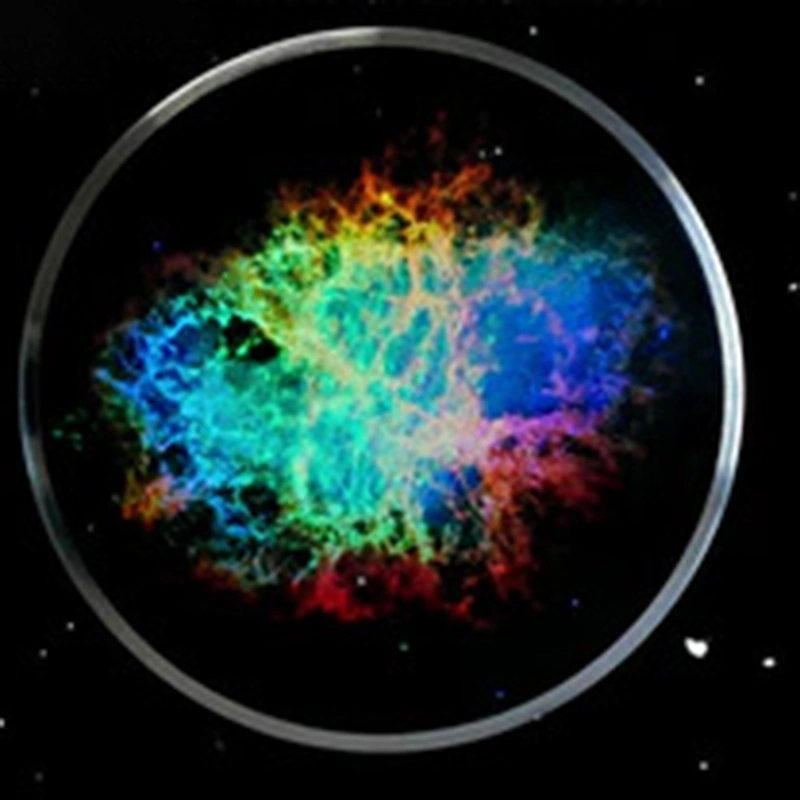 Holographic Spinning Galaxies Fidget Spinner Resin Dome Optical ...