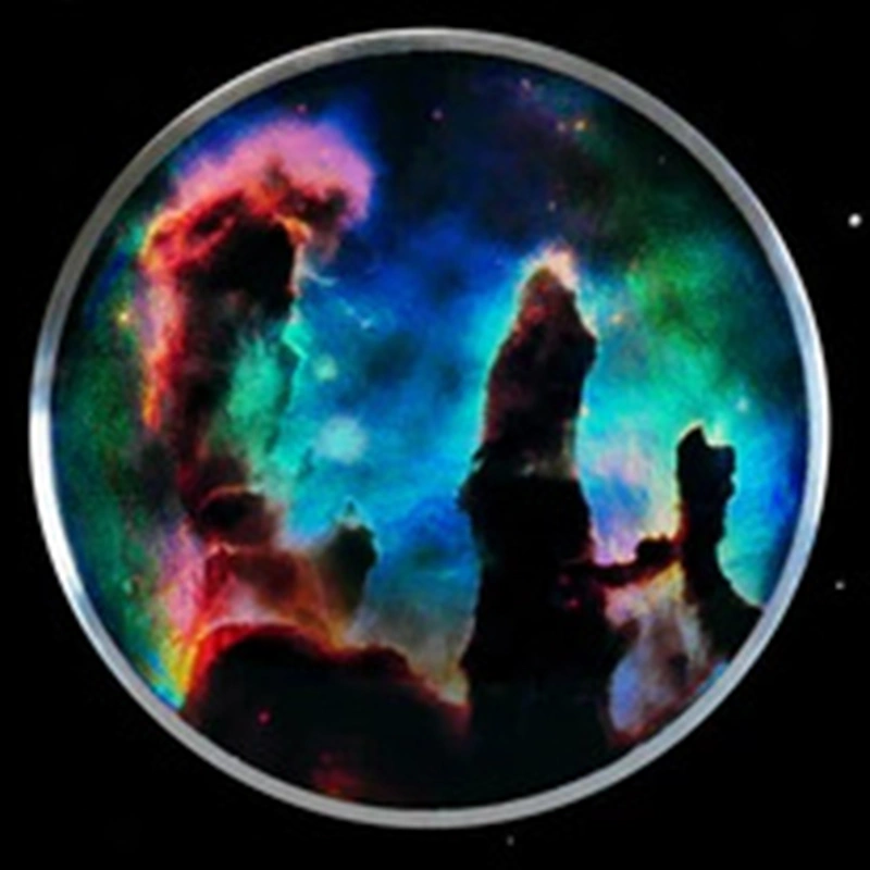 Holographic Spinning Galaxies Fidget Spinner Resin Dome Optical ...