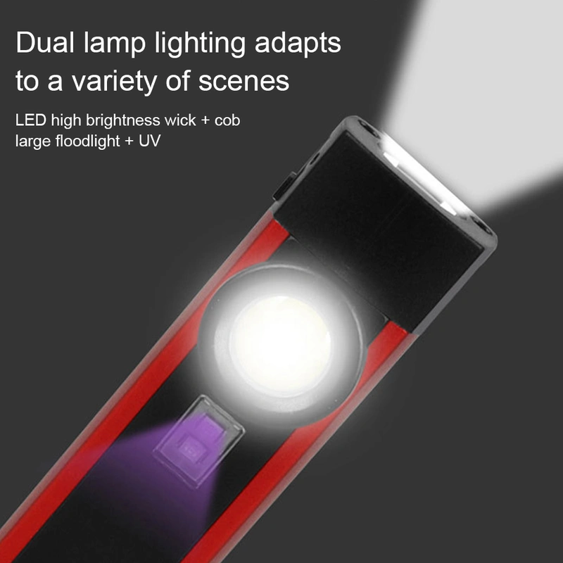 Solar Handheld Emergency Light USB Mini Magnetic Lamp COB+LED+UV ...