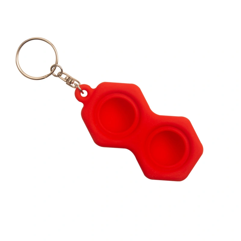 Silicone Fidget Toy Keychain Simple Dimple Sensory Pendant Bubble Up To ...