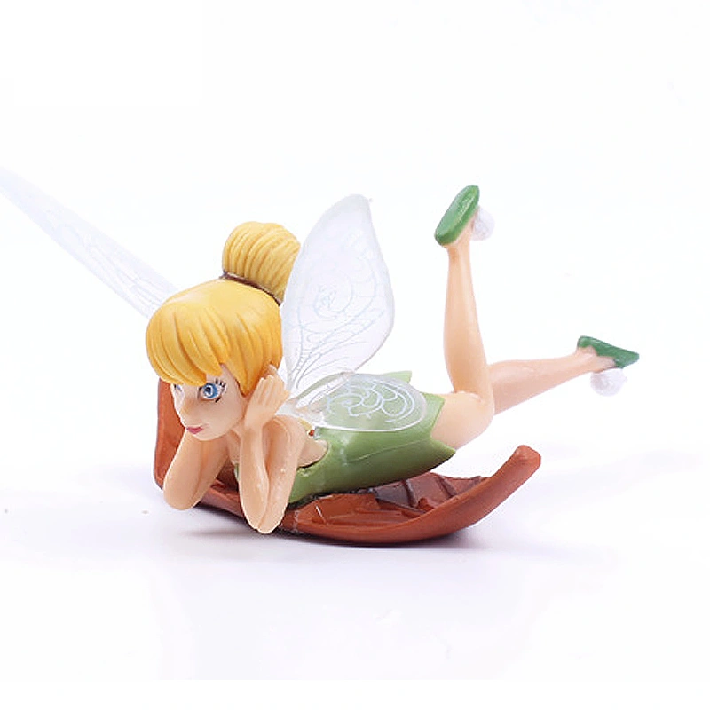 6pcs Pixie Dust Princess Tinker Bell Anime Figure Angels Wings Little ...