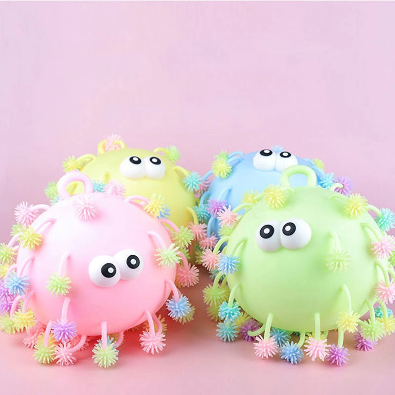 Glowing Squeezy Stress Relief Sensory Toys Fidget Flashing Puffer Ball ...