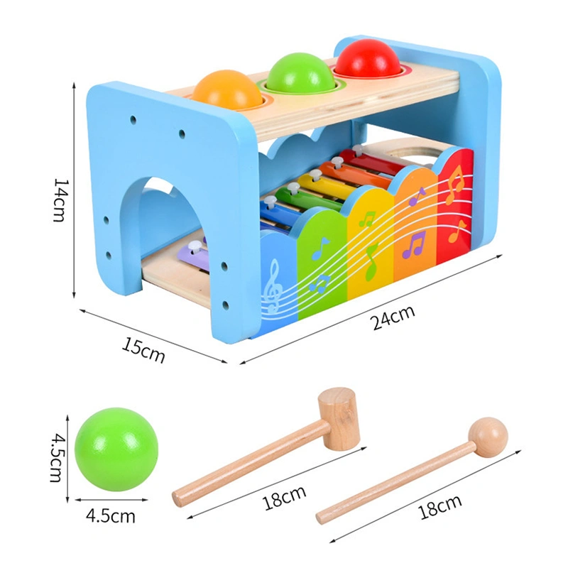 Wooden Hammering Pounding Toy Marimba Knocking Educational Toy Musical ...