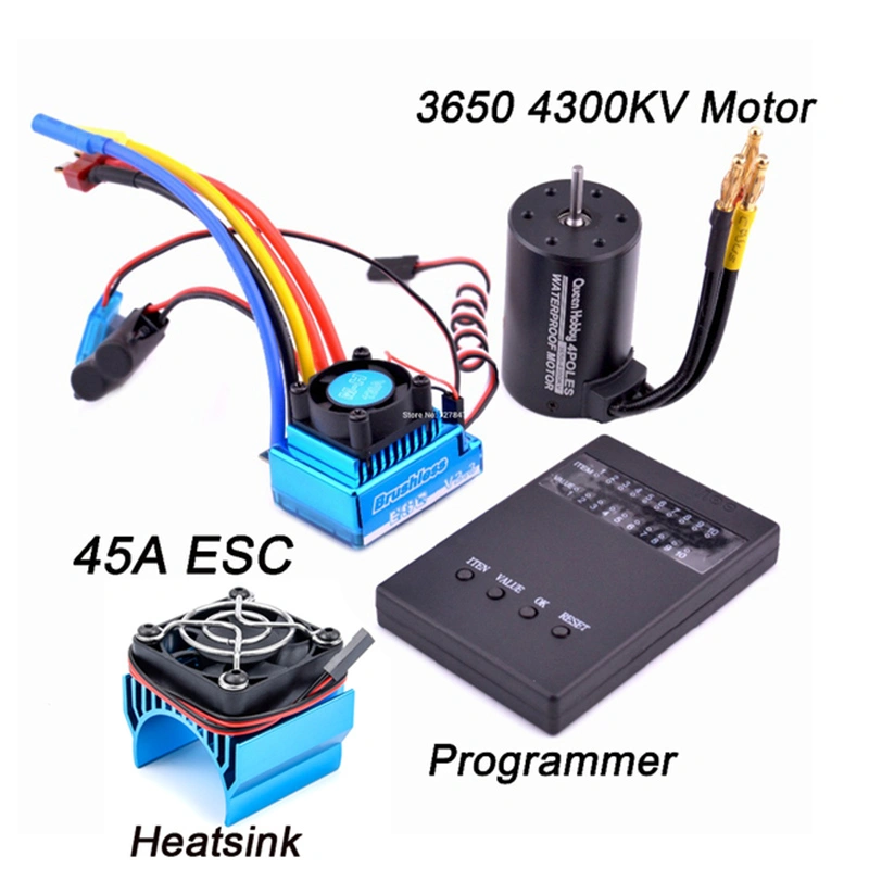 Brushless Motor 45a 60a 80a 120a Esc Combo For 1:10 Rc Car Rc Boat Part ...