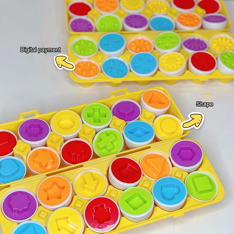 Puzzle Skills Study Toys Matching Eggs Exercise Shape Sorting & Color ...