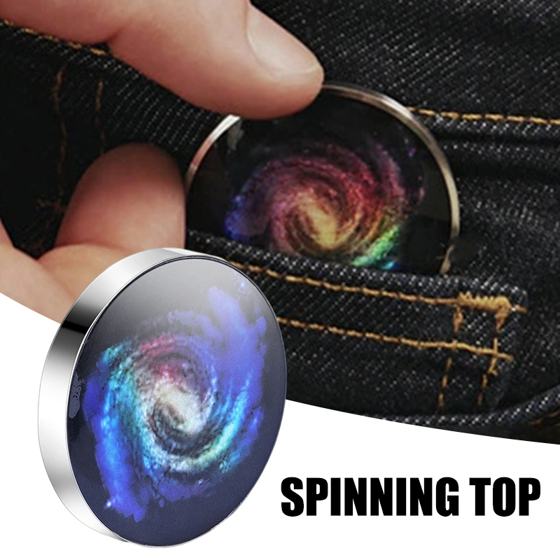 Holographic Spinning Galaxies Fidget Spinner Resin Dome Optical ...