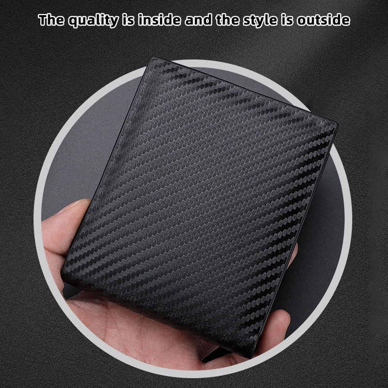 Carbon Fiber Slim Wallet For Men Slim Bifold Mini Wallets Minimalist ...