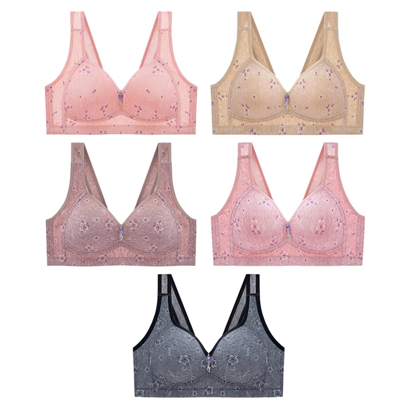 Plus Size Comfort Wireless Bra Air Permeable Support Breathable High Quality Lining Underwired ...