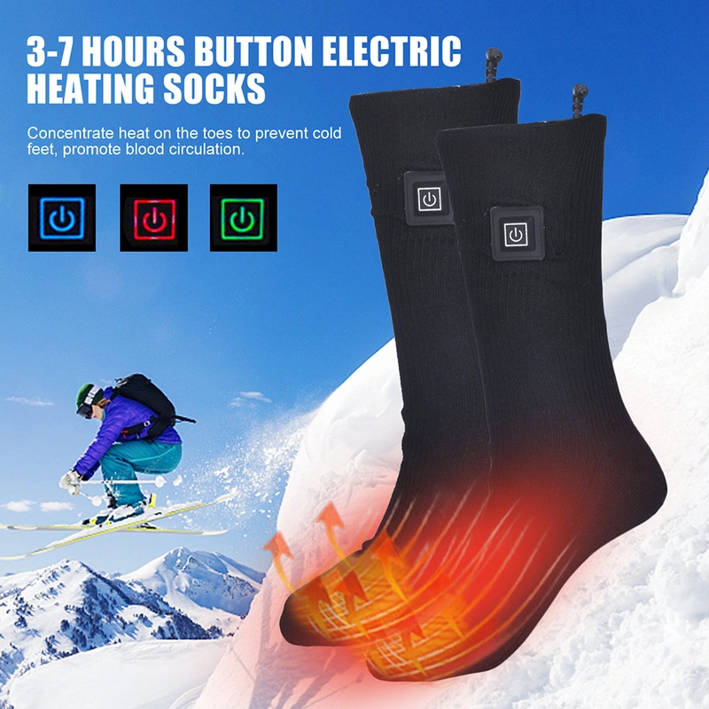 Electric Heated Socks Battery Operated Chronic Cold Feet Warmers Winter ...