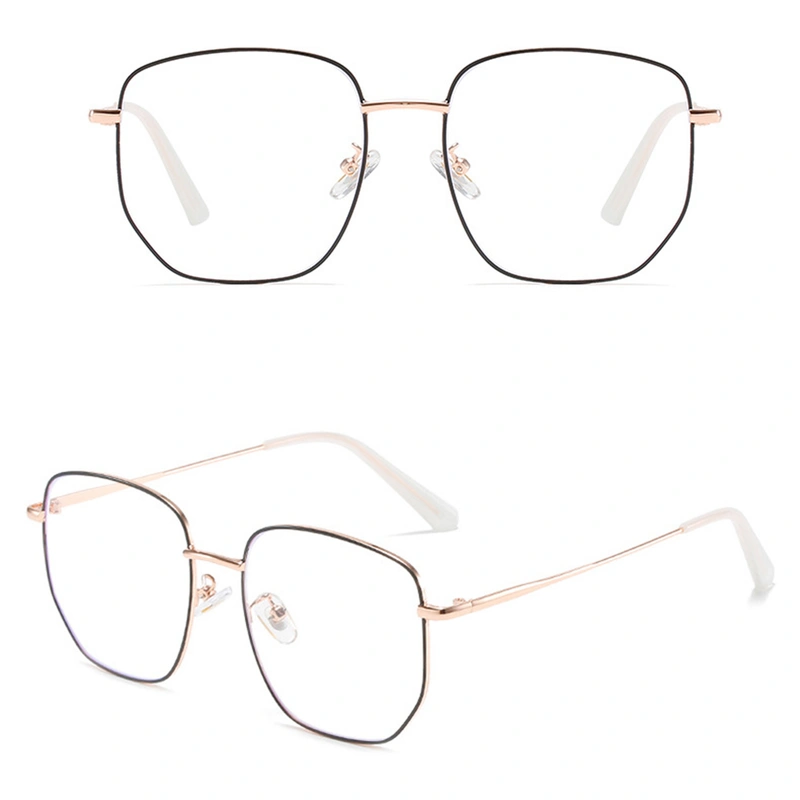 Fashion Simple Eyeglasses Metal Frame 50-400 Myopia Glasses For Women ...