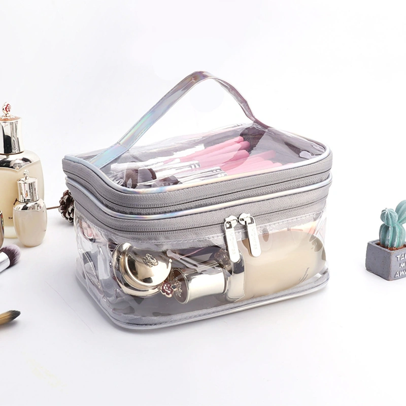 Transparent PVC Makeup Bag Portable Waterproof Toiletry Bag Large ...