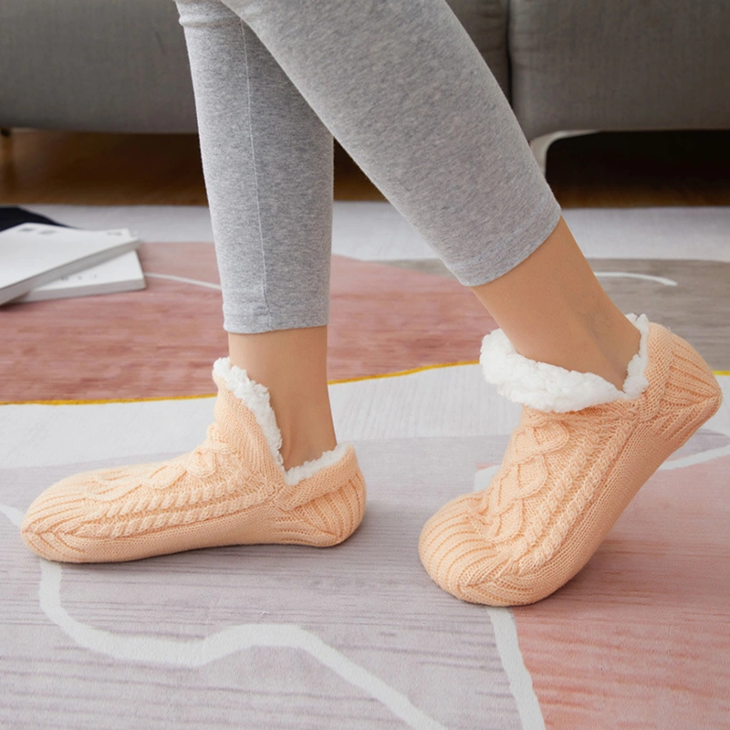 Unisex Warm Knitted Floor Socks Winter House Socks Non Slip Knitted ...