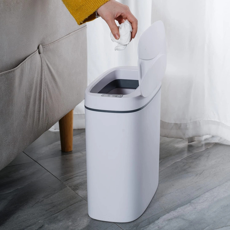 Guo 14 Liter Automatic Trash Can with Lid, Non-Touch or Kick, Trash Can ...