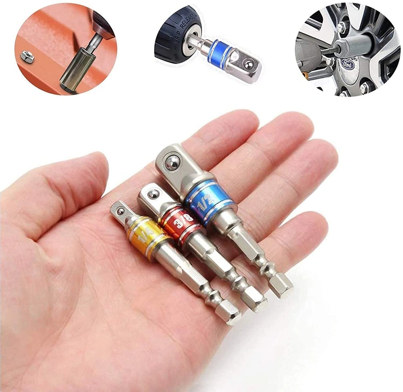 Guo Set Power Hand Tools Driver,3 Pcs 1/4", 3/8", 1/2" Driver Extension ...