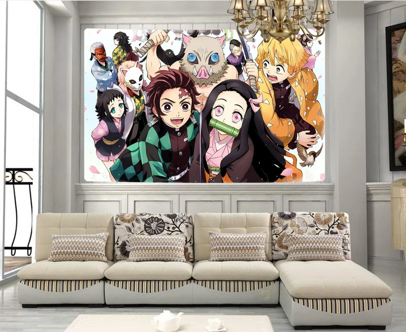 ZCtron Anime Tapestry Anime Wall Hanging Backdrop Anime Party ...