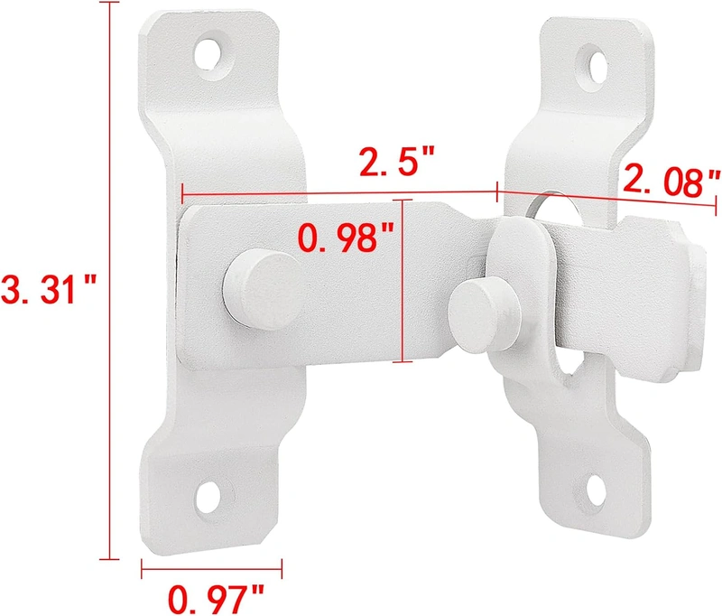 Guo 2 Packs 90 Degree Flip Barn Door Lock,Protect Privacy-Security Gate ...