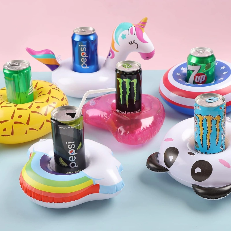 Guo Pool Drink Floaties, Coconut Tree Inflatable Drink Holders Floating ...