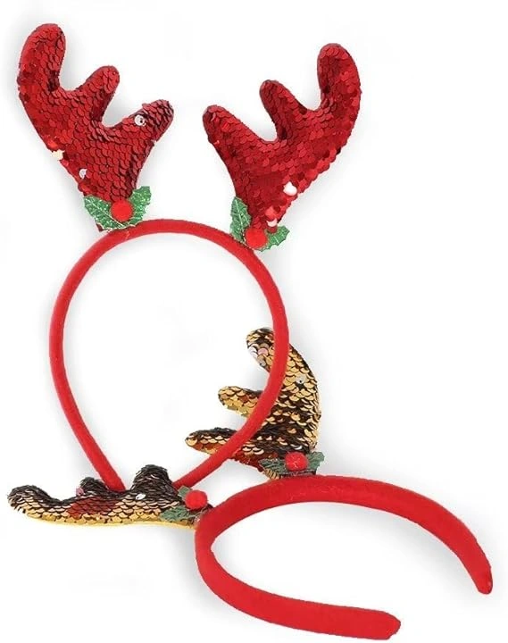 Guo 2 Pack Christmas Headbands Reindeer Antlers Headband Deer Antlers ...