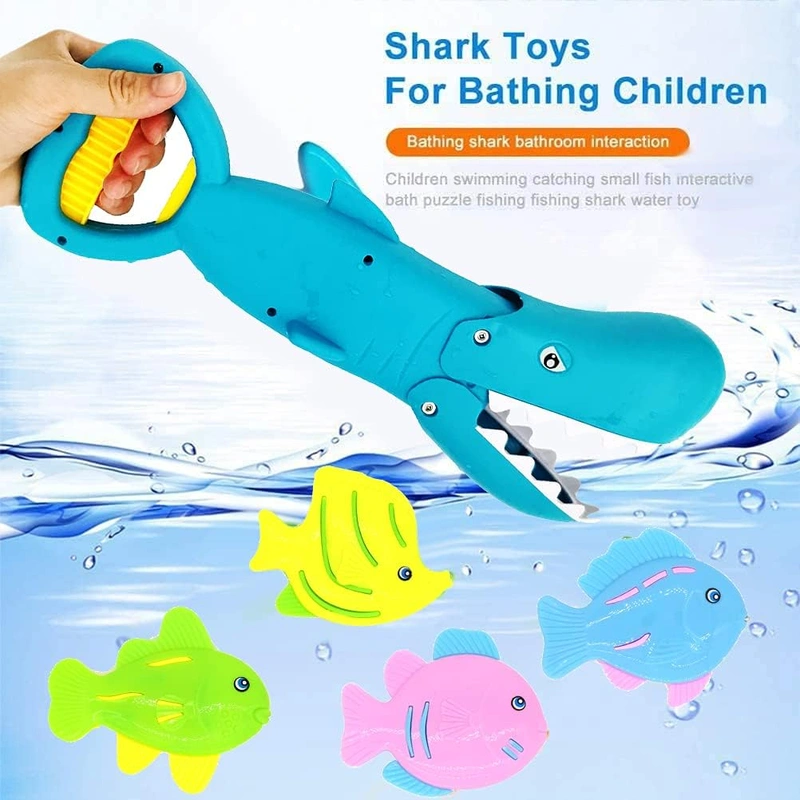 ZCtron Bath Toys,Shark Grabber Bathub Baby Toy Magnetic Fishing Games ...