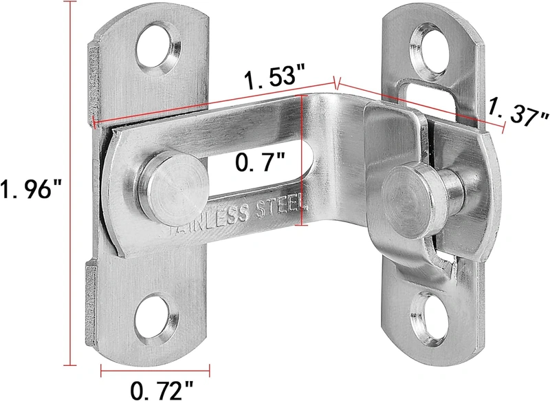 Guo 4 Packs 90 Degree Flip Barn Door Lock,Protect Privacy-Security Gate ...