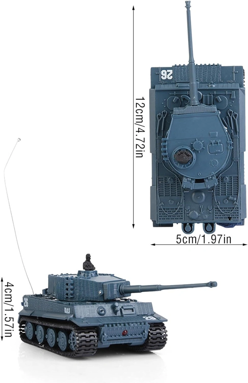 GUO 1/72 Tank Toy RC Tank Simulation Tank, 1/72 Scale 4 Channels High ...