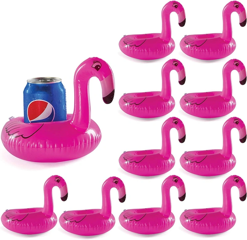 Guo 12 Drink holders drink floaties, Pool drink holder floats, flamingo ...