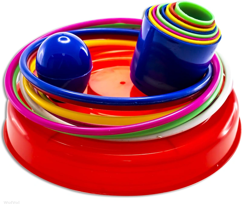 ZCtron 18" brightly coloured Quoits ring toss play set for children ...