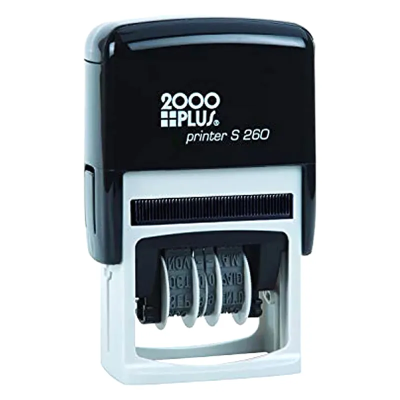 2000 PLUS 4-in-1 Self Inking E Message Date Stamp Blue and Red 1-78 x 3 ...