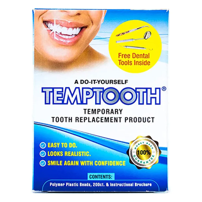 Temptooth Temporary Tooth Replacement Product With Dental Tools ...