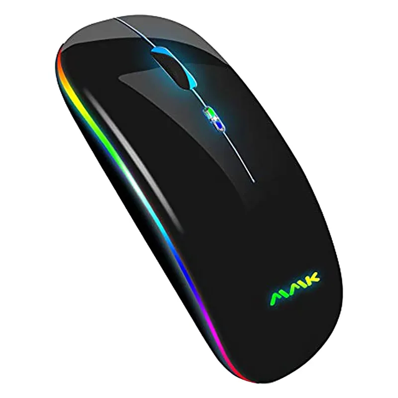 MMk Bluetooth Dual-Mode Slim Rechargeable Wireless Mouse Black ...