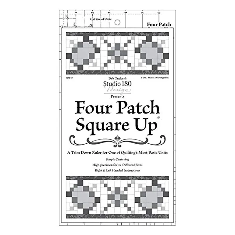 Studio 180 Design Four Patch Square Up Quilting Tool Black and White 7 ...